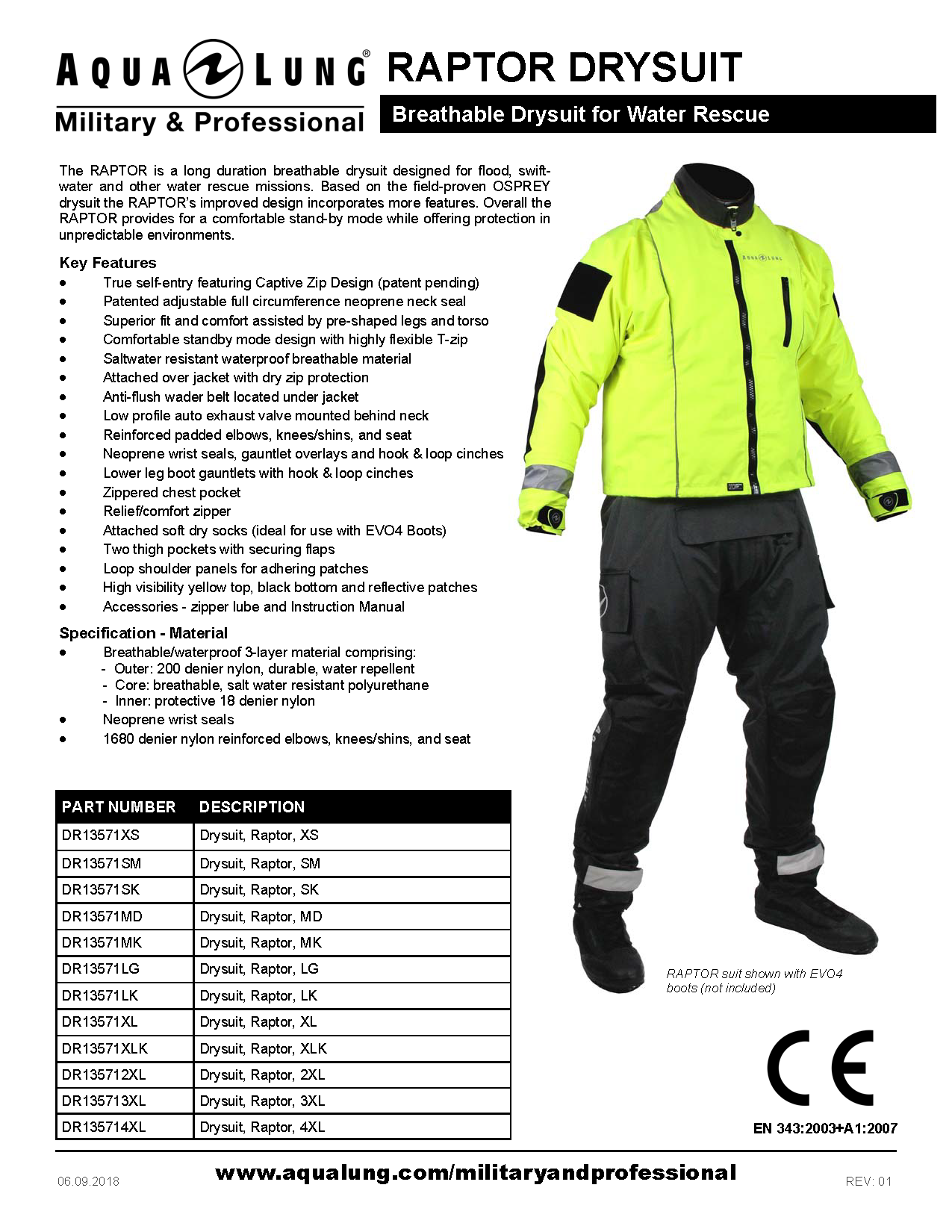 Raptor Breathable Water Rescue Drysuit – US Water Rescue